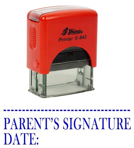 Parent's Signature Date Self Inking Rubber Stamp Office Stationary ...