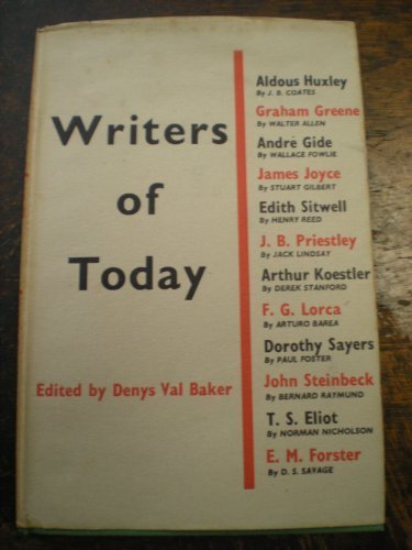 Writers of to-Day: Baker, Denys Val (Editor): Amazon.com: Books