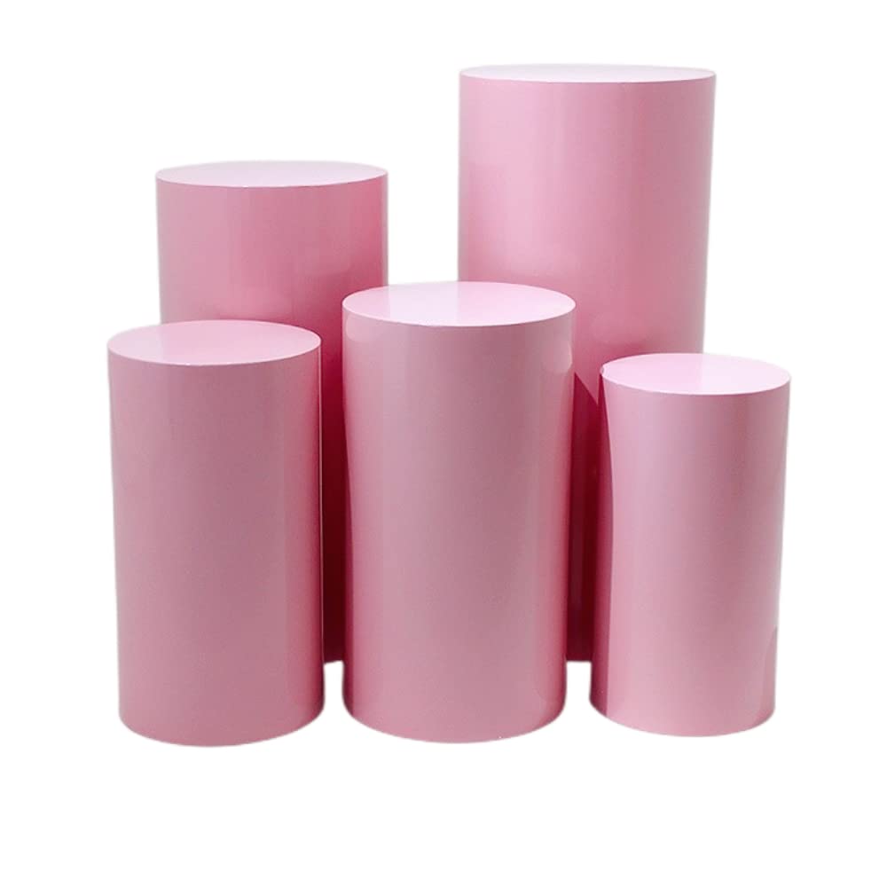 Round Cylinder Stands Pedestal Display Plinths Pillars Wedding Party ...