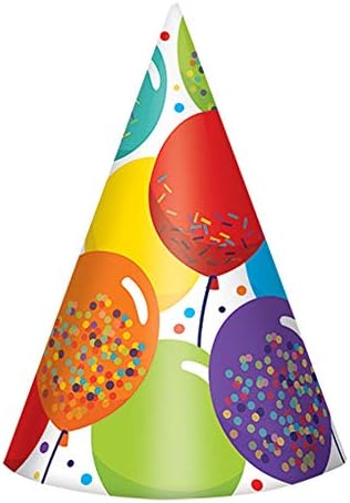 Amazon.com: Rainbow Birthday Paper Party Hats - 8 Count, Fun & Vibrant ...