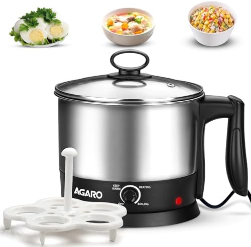 AGARO Regency Multi Cook Kettle With Steamer, 1.2L Inner Pot, Double ...