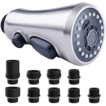 Pull Down Spray Head for Kitchen Faucet, 3-Function Kitchen Sink Spray ...