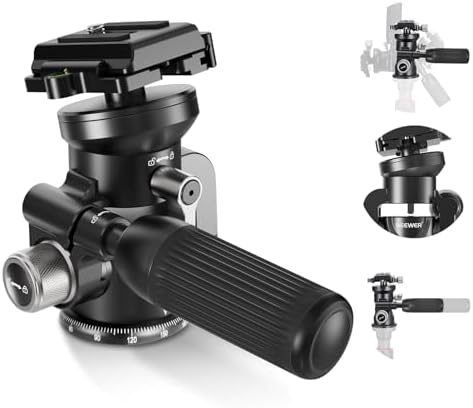 Amazon.com : NEEWER Video Camera Tripod Pan Tilt Head with +/-15 ...