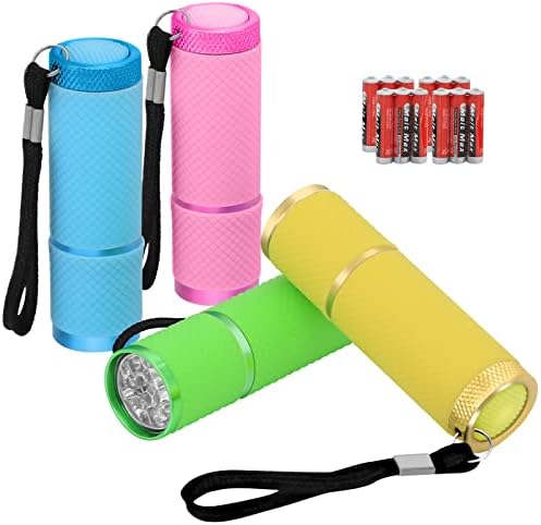 EverBrite 4-Pack LED Flashlight Mini Torch, 90mm Small Torches ...
