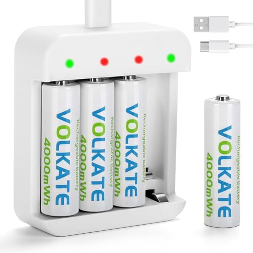 Amazon.com: 8 Pack Rechargeable 1.5V AA Size Lithium Batteries for ...