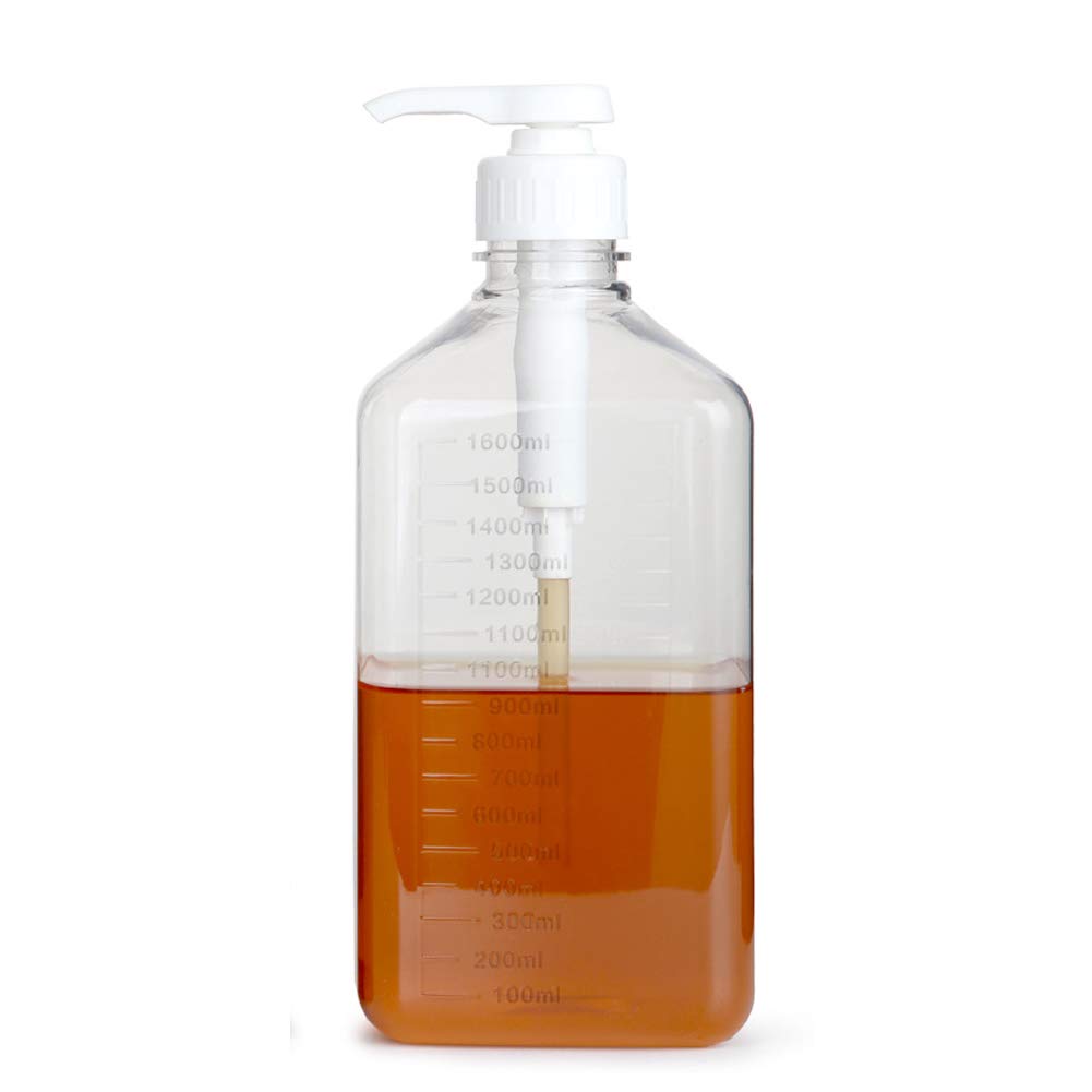 Amazon.com: 1600ml Simple Press Pump Bottle, Empty Syrup Ketchup Sauces ...