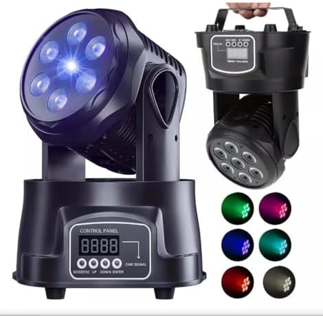 Osagpro Luces de DJ de cabeza móvil, 7 x 10w RGBW iluminación de ...
