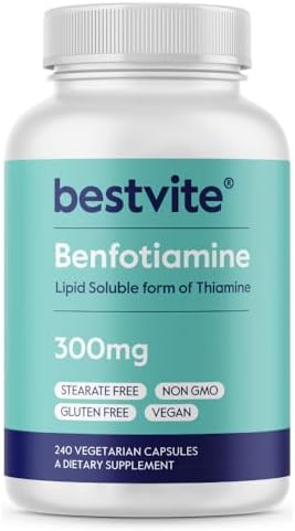 Amazon.com: BESTVITE Benfotiamine 300mg (240 Vegetarian Capsules) No ...