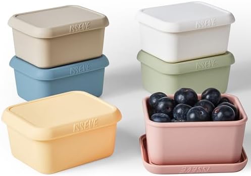 Amazon.com: XuCeLo Silicone Food Storage Containers with Lids Set 4 ...