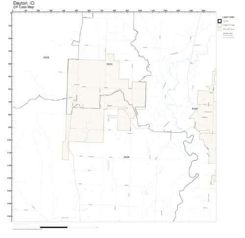ZIP Code Wall Map of Dayton, ID ZIP Code Map Laminated: Amazon.com ...