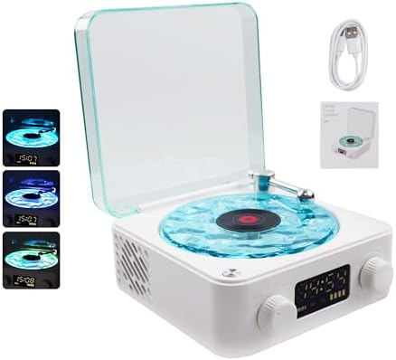 Amazon.com: The Waves Vinyl Player, Portable Vintage Vinyl Speaker with ...