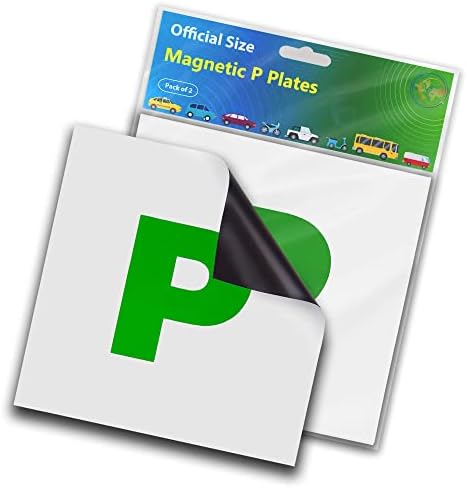 BEEWAY Fully Magnetic P Plates for Car New Driver - 2 Pack Extra Thick ...