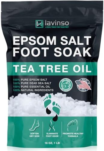Amazon.com: Tea Tree Oil Foot Soak with Epsom Salt - Made in USA - for ...