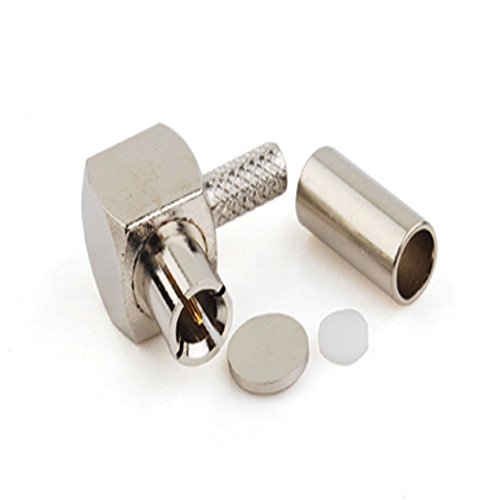 2pcs Rf Coaxial Cable Terminal Copper Alloy Connector Ts9 Male Right ...