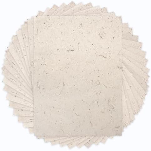 Amazon.com: Benvo 50 Sheets A4 Natural Mulberry Paper Visible Leaves ...