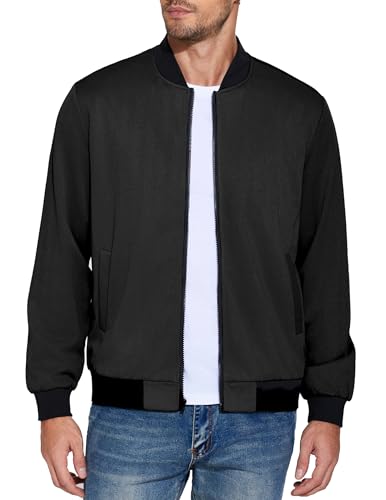 Amazon: Men's Lightweight Bomber Jacket Casual Stylish Fall Jackets ...