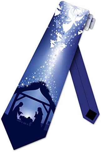 Amazon.com: Three Rooker Nativity Angels Ties Mens Religious Neckties ...
