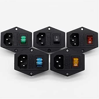 ZBCKKING 5pcs ! Brass Part! with 10A Fuse ! Power Socket with Rocker ...