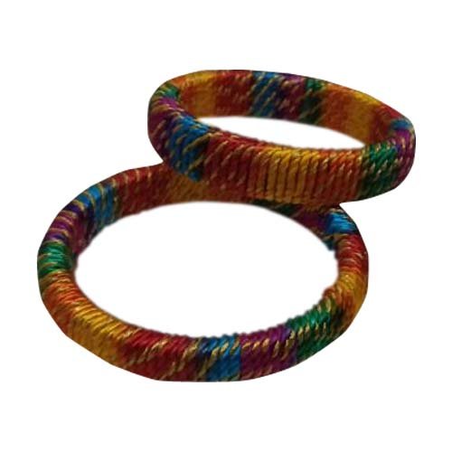 Buy Fancy Handicraft Silk Thread Bangles For Women's , Multicolor (FJB1 ...