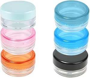 Amazon.com: Pxiryanlow 6PCS Random Color Mini Round Plastic Cosmetic ...