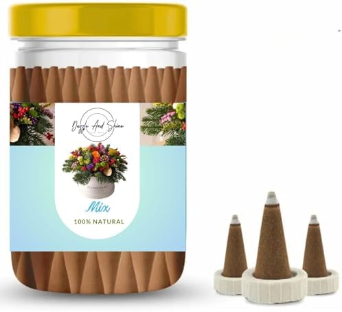 Dazzle And Shine Natural Dhoop Cones Mix - 160 Cones | Lavender Rose ...