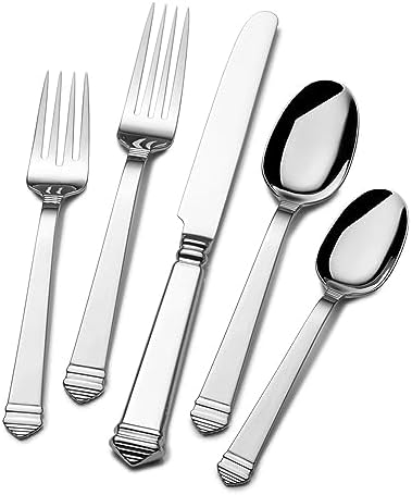 Amazon.com | Towle Hammersmith 45-Piece 18/10 Stainless Steel Flatware ...