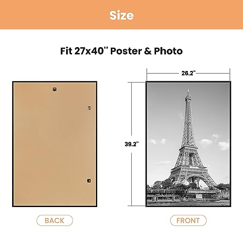 Snapklik.com : Upsimples 27x40 Frame Black 3 Pack, Poster Frames 27 X ...