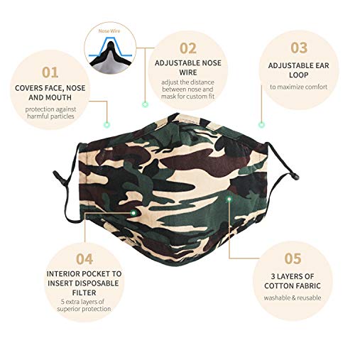 (51% OFF Deal) Camo Cloth Face Mask 3Pcs $9.80 - Mojosavings.com