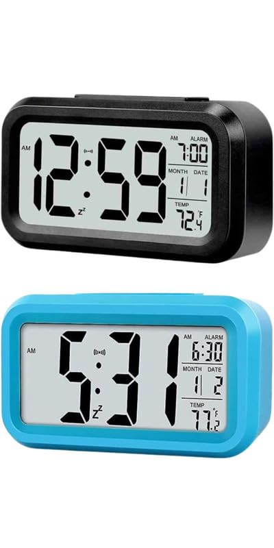 Buy SHREE HANS CREATION Digital Alarm Clock with Automatic Sensor,Date and Temperature, Morning ...