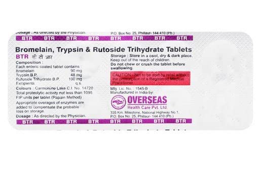 Btr - Strip of 10 Tablets : Amazon.in: Health & Personal Care