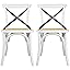 Amazon.com - 2xhome Set of 2 Walnut Mid Century Modern Farmhouse ...
