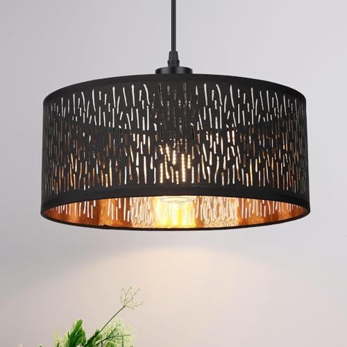 Frideko Lamp Shade - Modern Black Lampshades for Ceiling Lights with ...