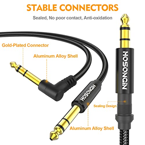 Snapklik.com : 1/4 Inch TRS Instrument Cable 15 Feet 2-Pack, Straight ...
