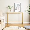 loglus Console Table for Entryway, Faux Marble MDF Sofa Table with ...