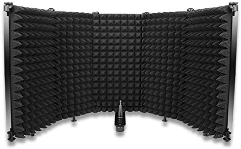 Studio Recording Mic Isolation Shield, Portable Foldable Microphone ...