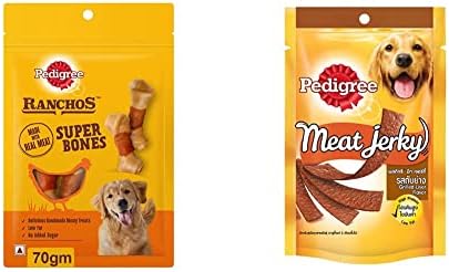 Buy Pedigree RANCHOS Super Bones Treats for Dog, Chicken & Milk Flavour ...