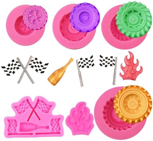 Amazon.com: 3D Large Tire Chocolate Mold, 4 Packs Wheel Silicone Truck ...