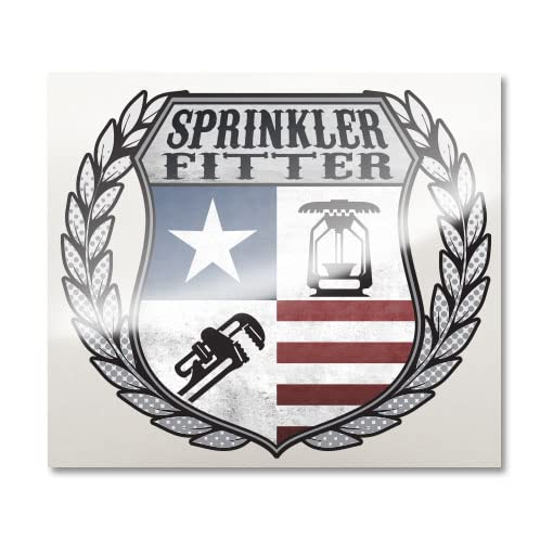 Amazon.com: Patriotic Sprinkler Fitter Decal - American Flag Sprinkler ...