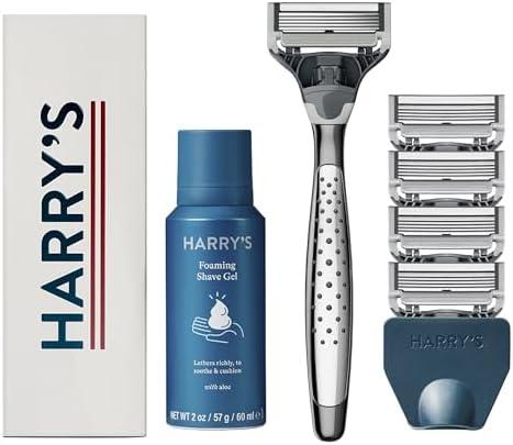 Amazon.com: Harry's Shaving Kit for Men - Razor Handle, 5 Razor Blade ...