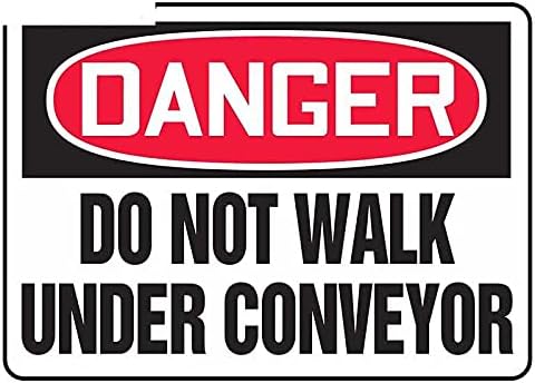 Amazon.com: 13cmx9.3cm Danger Do Not Walk Under Conveyor Signs Funny ...