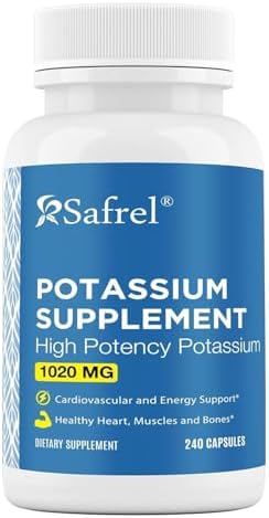 Amazon.com: Safrel Potassium Supplement, 1020 mg,120 Servings, 240 Vegeterian Capsules, Non-GMO ...