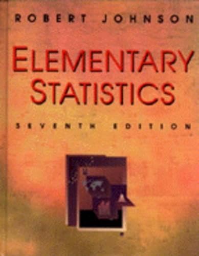 Amazon.com: Elementary Statistics: 9780534243241: Johnson, Robert R.: Books