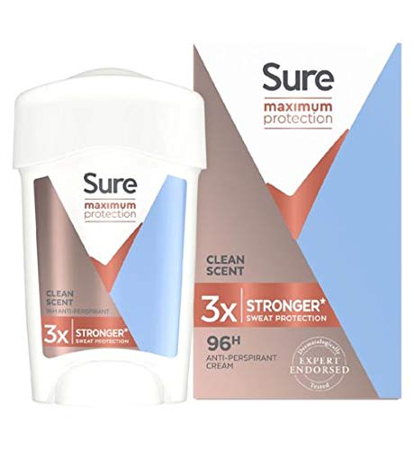 Amazon.com : Sure Women Maximum Protection Clean Scent Cream Anti ...