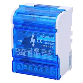 Brass Din Rail Junction Box - 24 Output Terminal Distribution for with ...