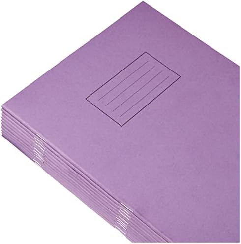 Silvine Exercise Book Ruled with Margin A4 Purple (Pack of 10),9x7 ...