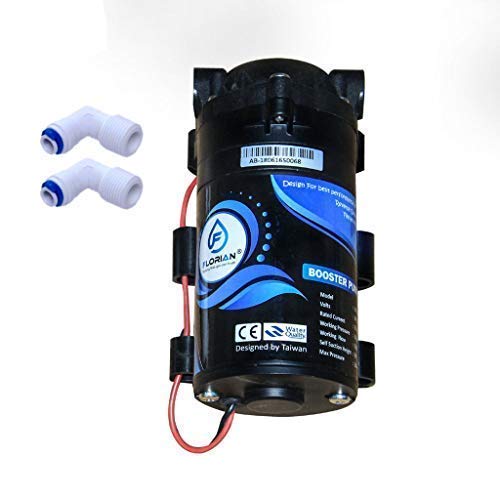Florian® (FL8014) 100 GPD RO Booster Pump (Black) with 2 pcs. 1/4 Pump ...