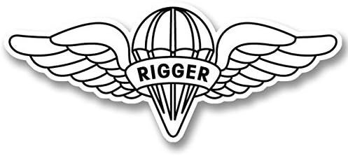 Amazon.com: Wings Shaped Rigger Sticker (Airborne Parachutist Logo ...