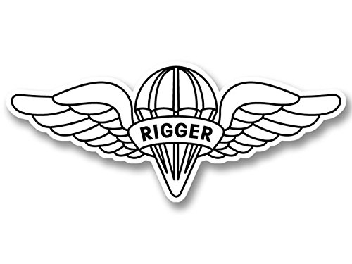 American Vinyl Wings Shaped Rigger Sticker (Airborne Paratrooper ...