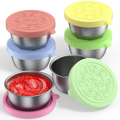 Amazon.com: 6 Pack Salad Dressing Container To Go, 1.7oz/50ml Small ...