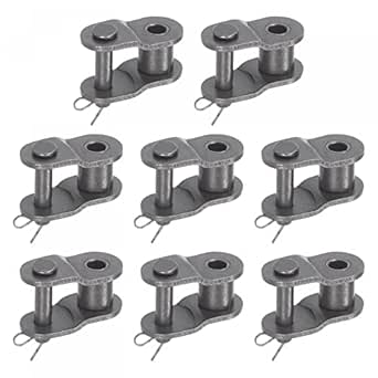 uxcell 8Pcs #40 Chain Offset Half Link Roller, 1/2" Pitch Carbon Steel ...